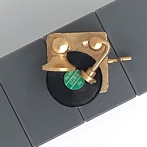 Vintage Miniature Gold Phonograph Gramophone Record Player/authentic ...