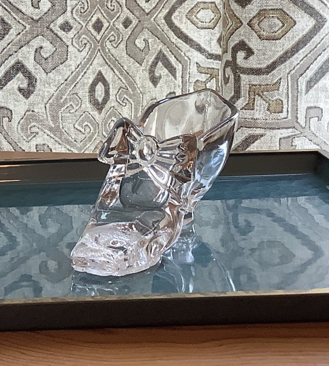 Vintage Gillinder & Son Glass Slipper/stamped GC Gillinder Centennial ...