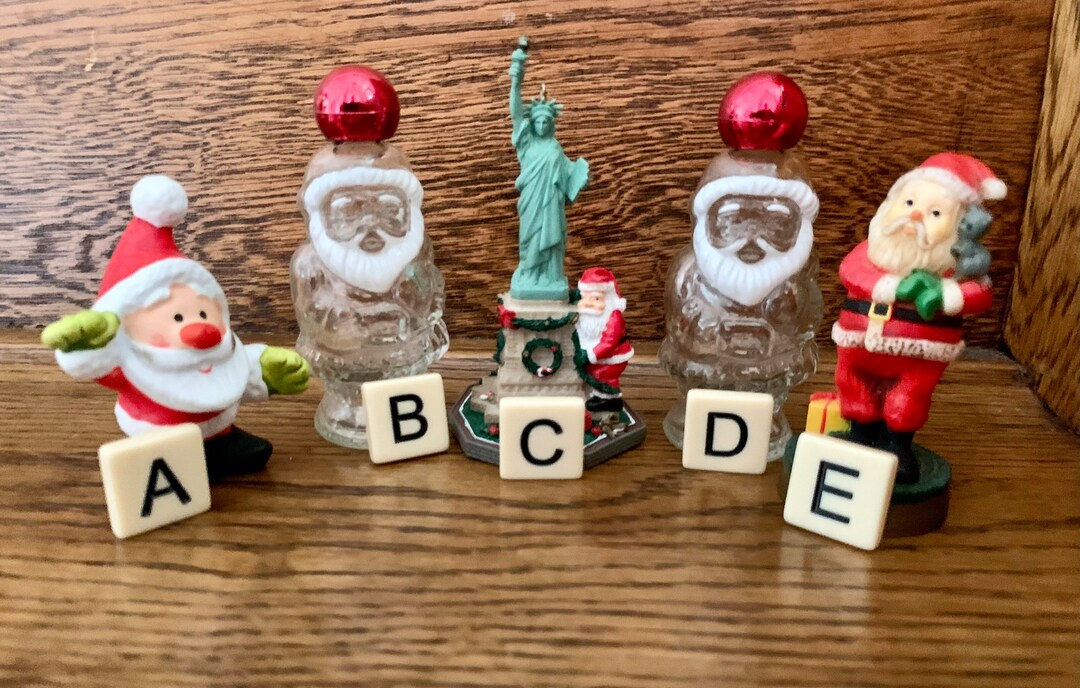 Choice: Vintage Small Santa Figurines/avon Santa Perfume Bottles ...