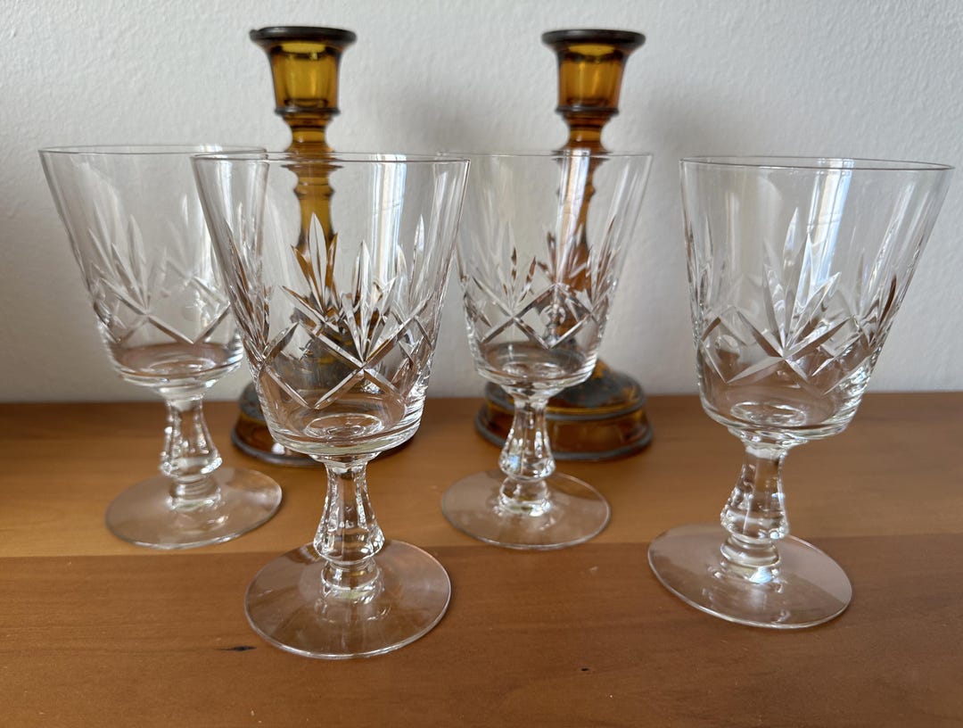 Vintage Cristal D'arques Chantilly Wine Glasses - Set of 4 - Etsy