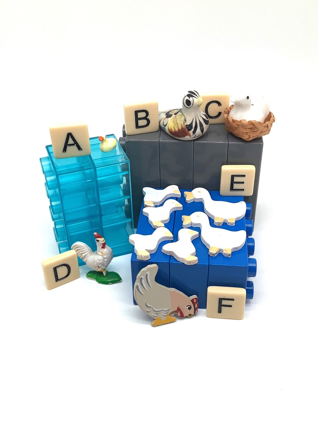 Miniature Duck Dove Figurines/yellow Duck/tonala Mexican Dove/white ...