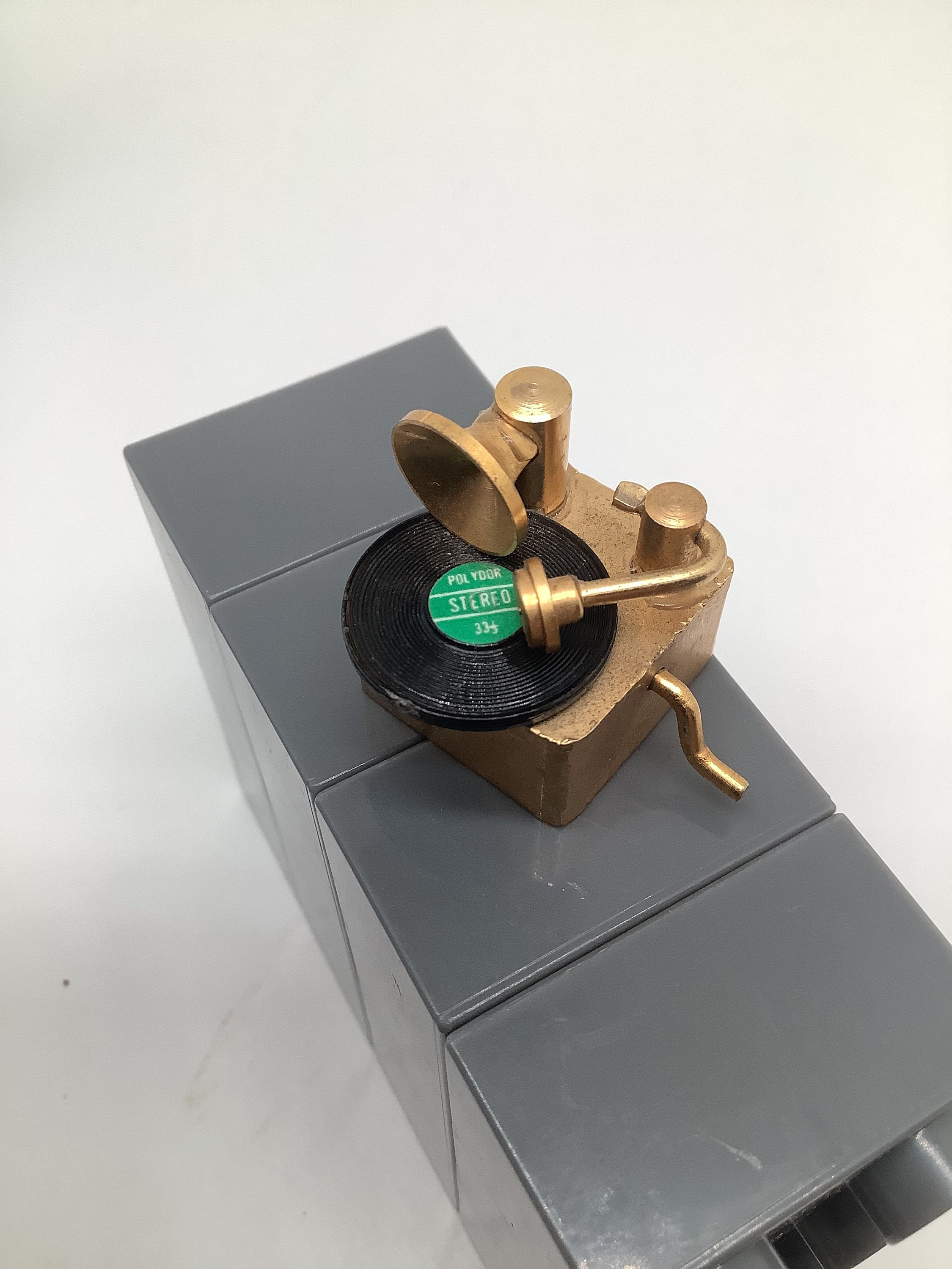 Vintage Miniature Gold Phonograph Gramophone Record - Etsy