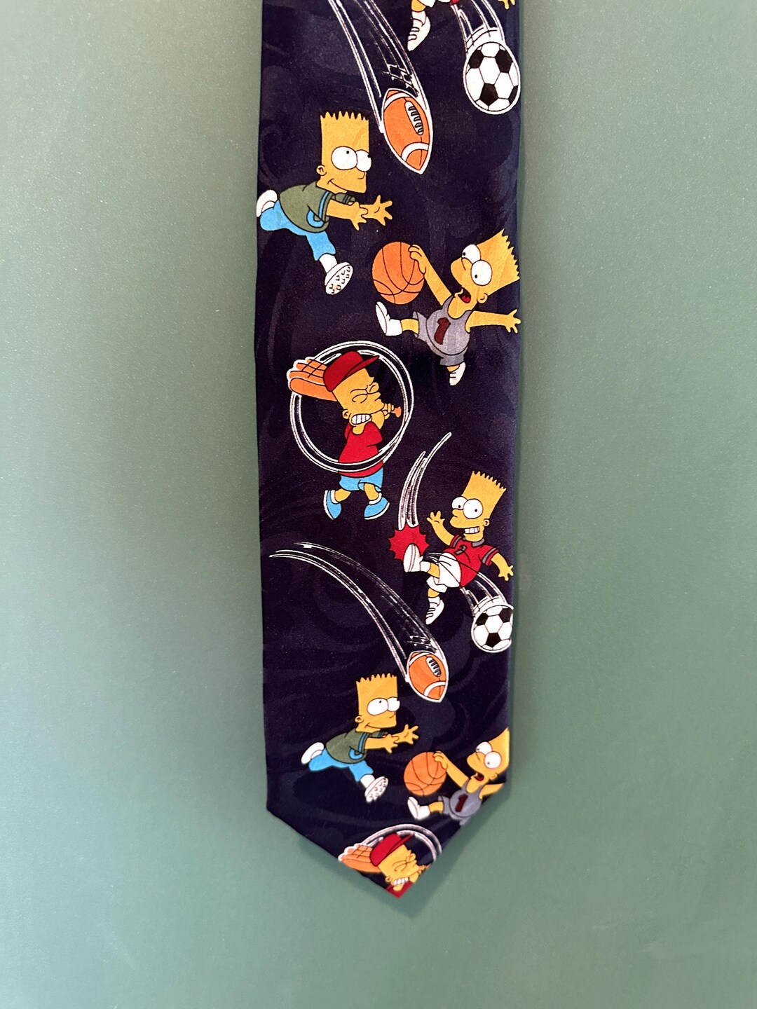 Bart Simpson Sports Necktie/1990's the Simpsons Collectible Balancine ...