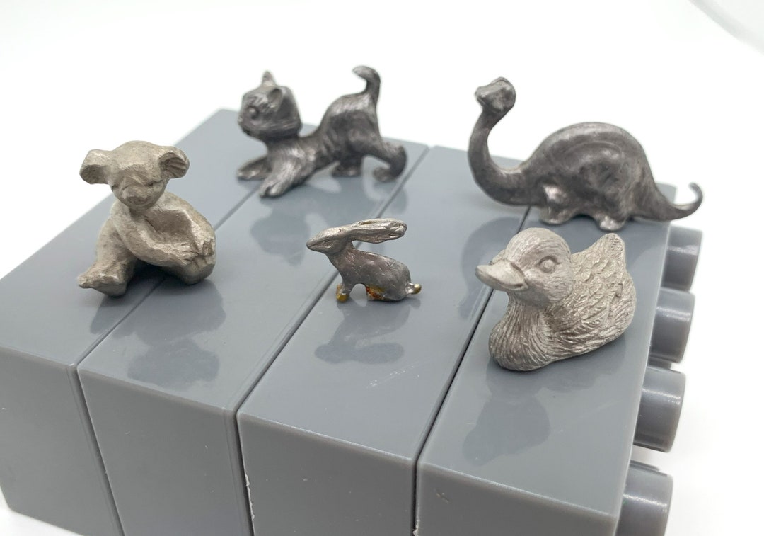 Miniature Pewter Animals: Dollhouse Shadow Box Collection - Etsy