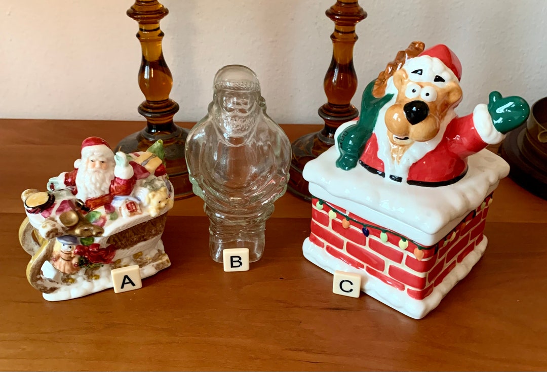Choice: Vintage Santa Candy Dishes/santa on His Sleigh Candy Dish-sugar ...