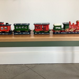 Vintage 1982 Mann Train Set/4-piece, Light-up Christmas Village Train ...