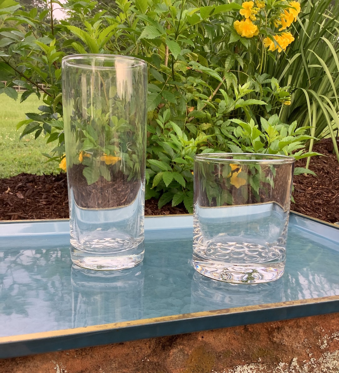 Your Choice of Vintage Libbey Nob Hill Bubble Base Glasses: Rocks, Old ...