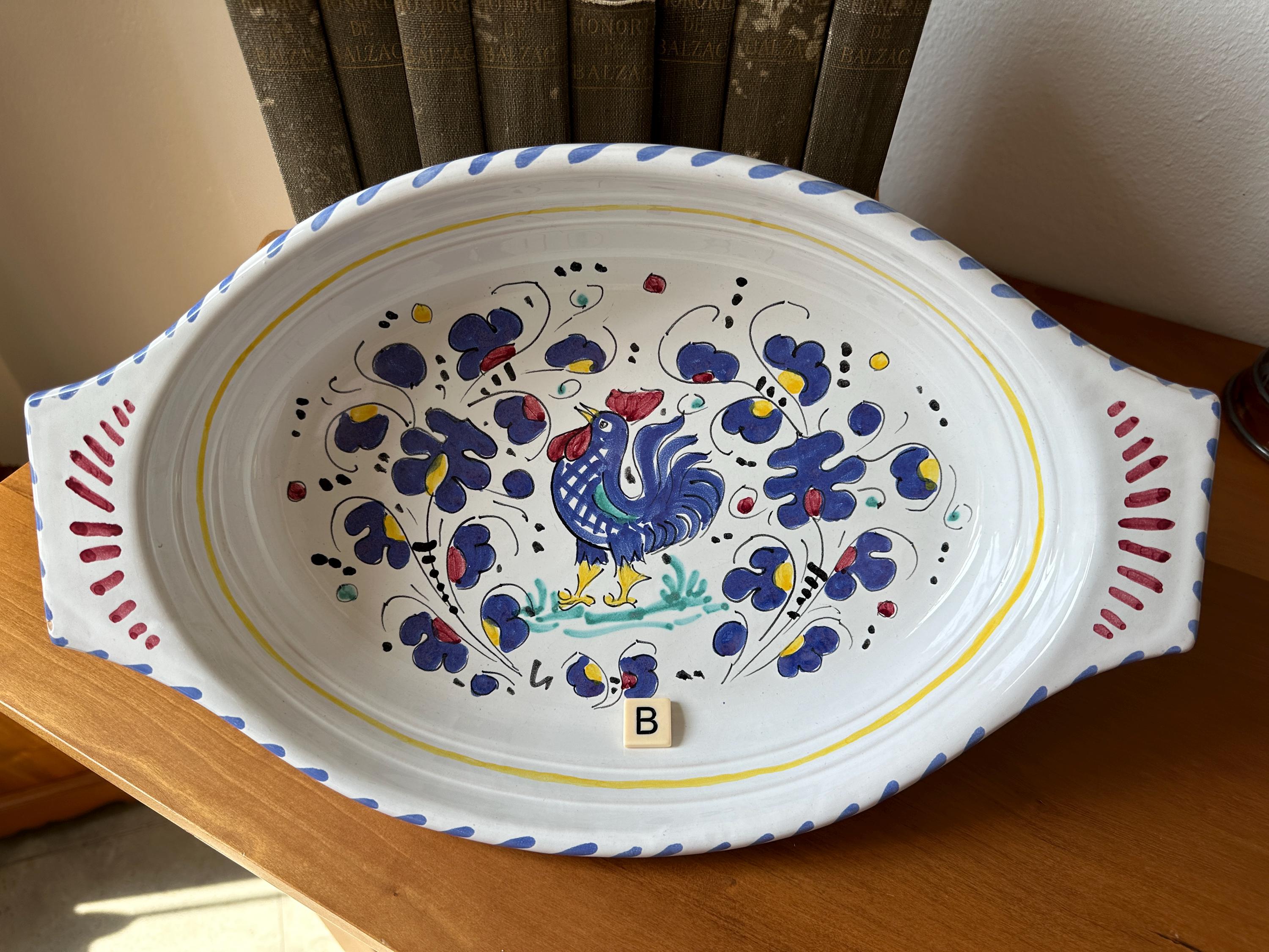 Vintage Deruta Rooster Serving Dish: Italian Dip A Mano Platter or ...