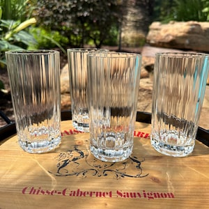 Vintage Ribbed Hi-ball Crystal Glasses/boxed Sets of 4/1980's Pasabahce ...