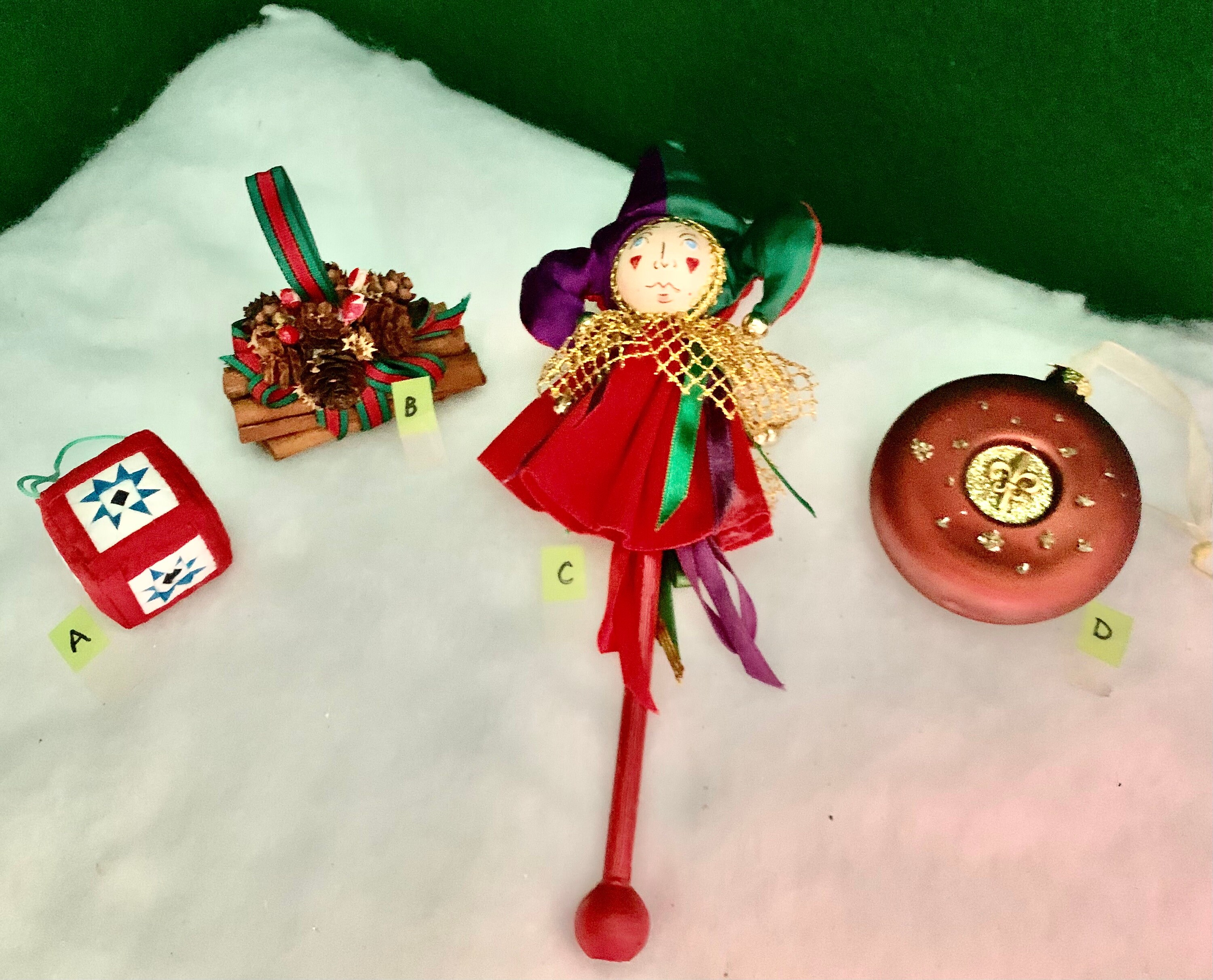 Vintage Christmas Ornaments/regal or Home Spun/jester - Etsy