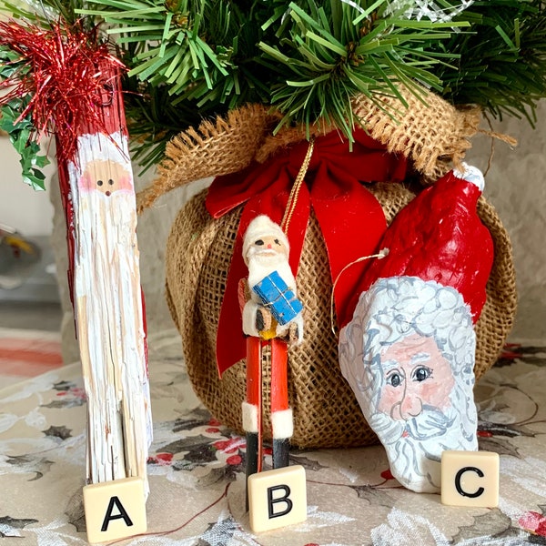 Santa Clothespins - Etsy