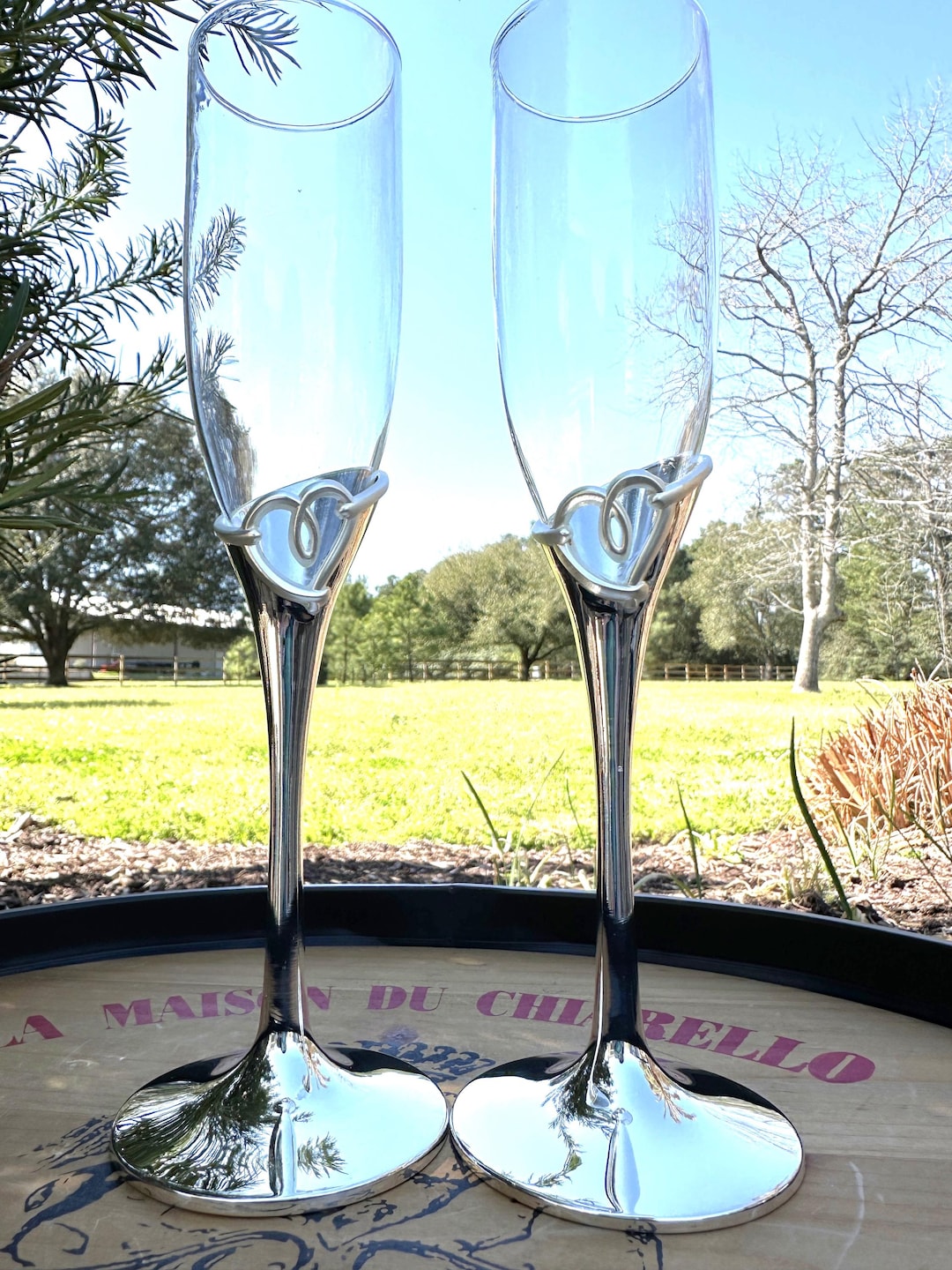 Vintage Lenox Toasting Champagne Flutes Boxed Set/lenox Forevermore ...