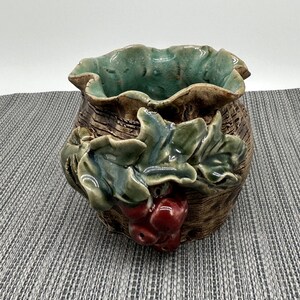 Vintage Chinese Shiwan Flowerpot Pottery/shiwan Bark Pottery Trinket ...