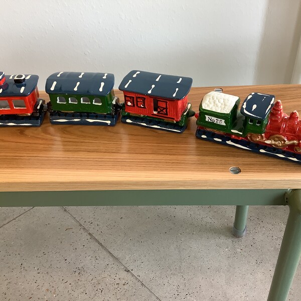 Ceramic Christmas Train Vintage - Etsy