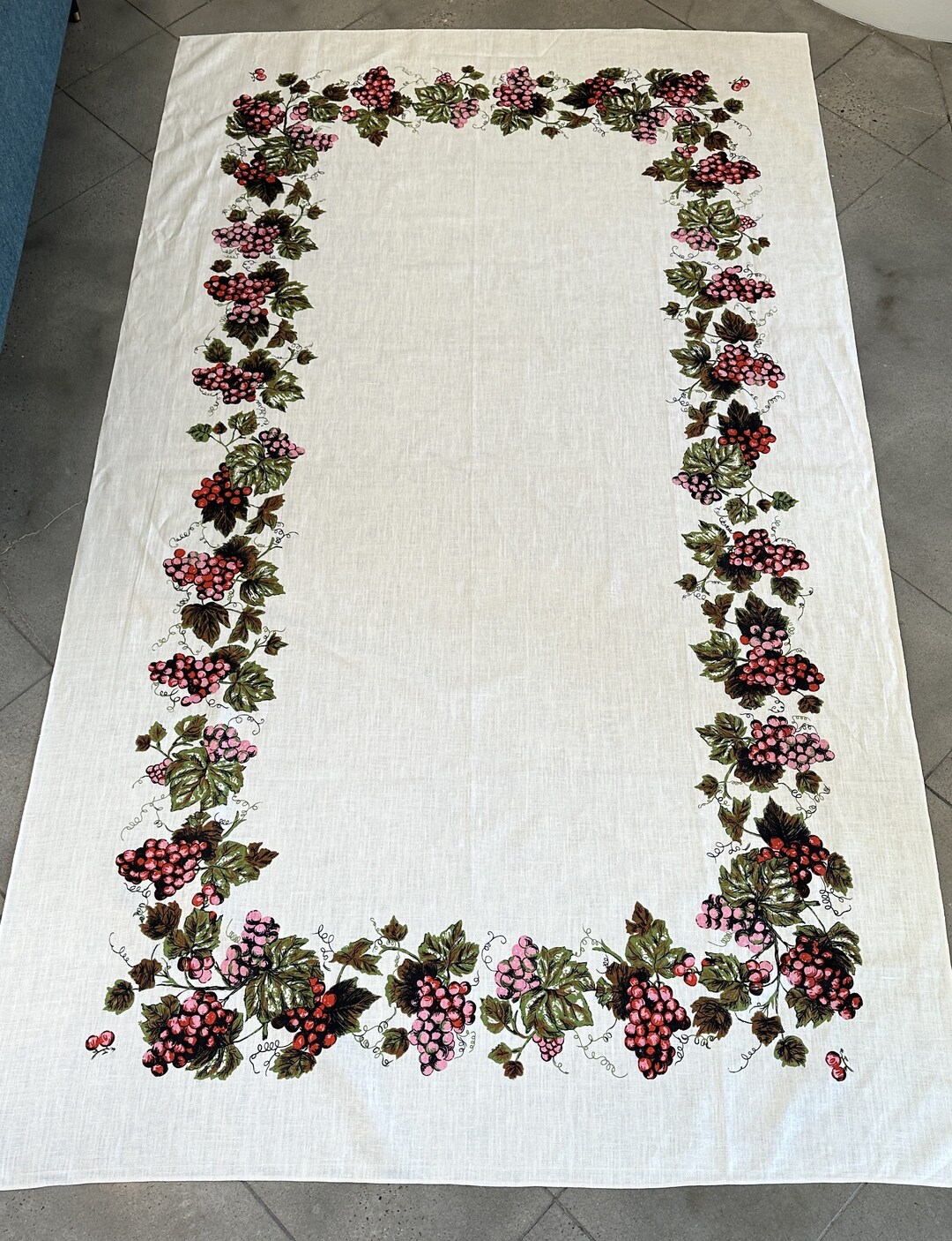 Vintage 1970 Polish Flax Linen Tablecloth/never Used 60 X 100 Linen ...