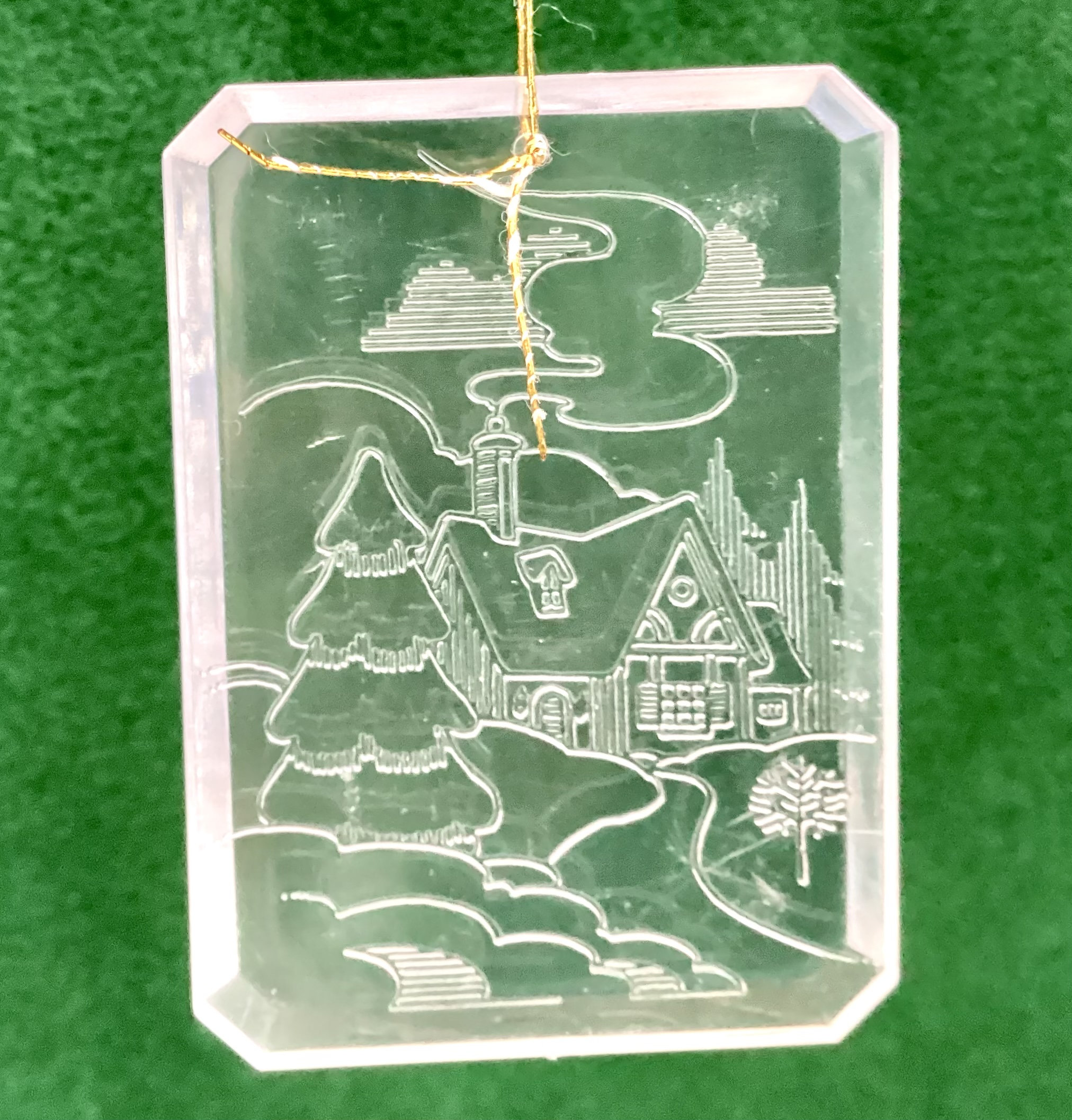 Set of 3 Clear Acrylic Ornaments/clear Etched Acrylic - Etsy
