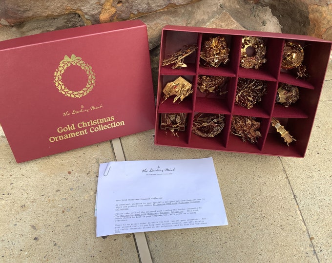 Danbury Mint 2000 Gold Christmas Ornament Collection/millenium 2000 ...