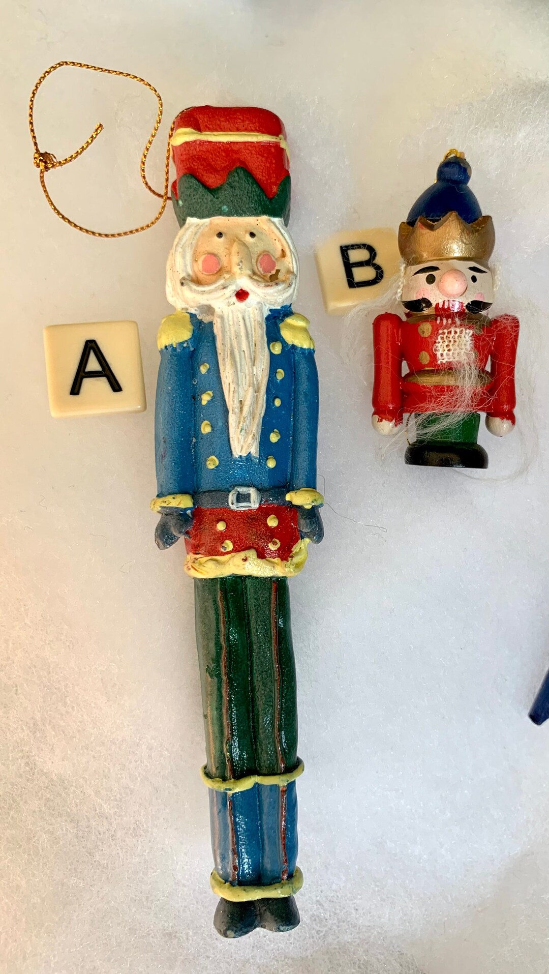Vintage Nutcracker Christmas Ornaments-only 2 Left!/mini German ...