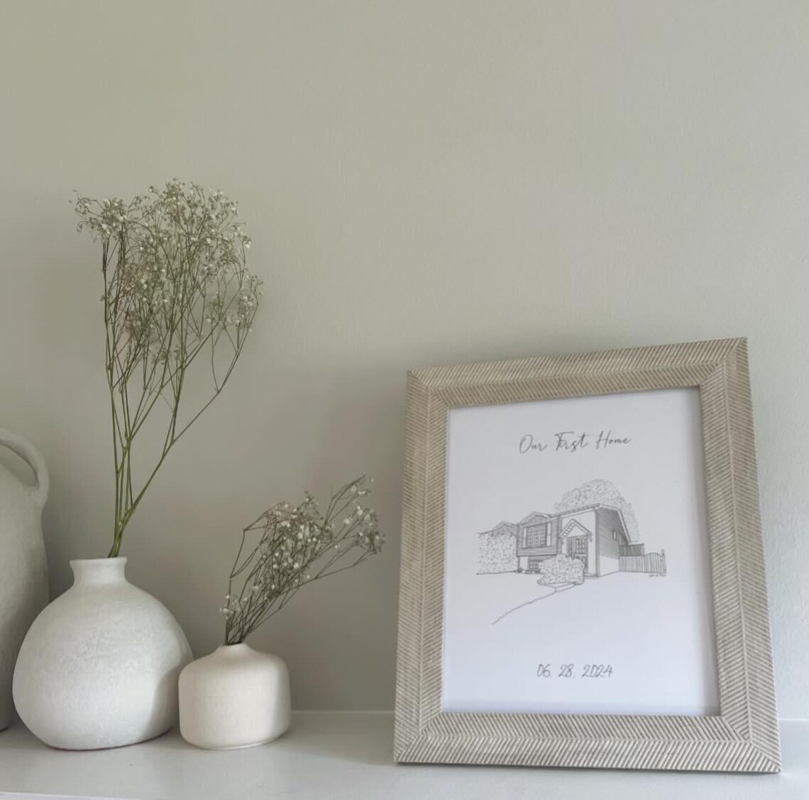 Custom Outline House | Personalized Line Art |house Sketch ...