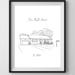 Custom Outline House | Personalized Line Art |house Sketch ...