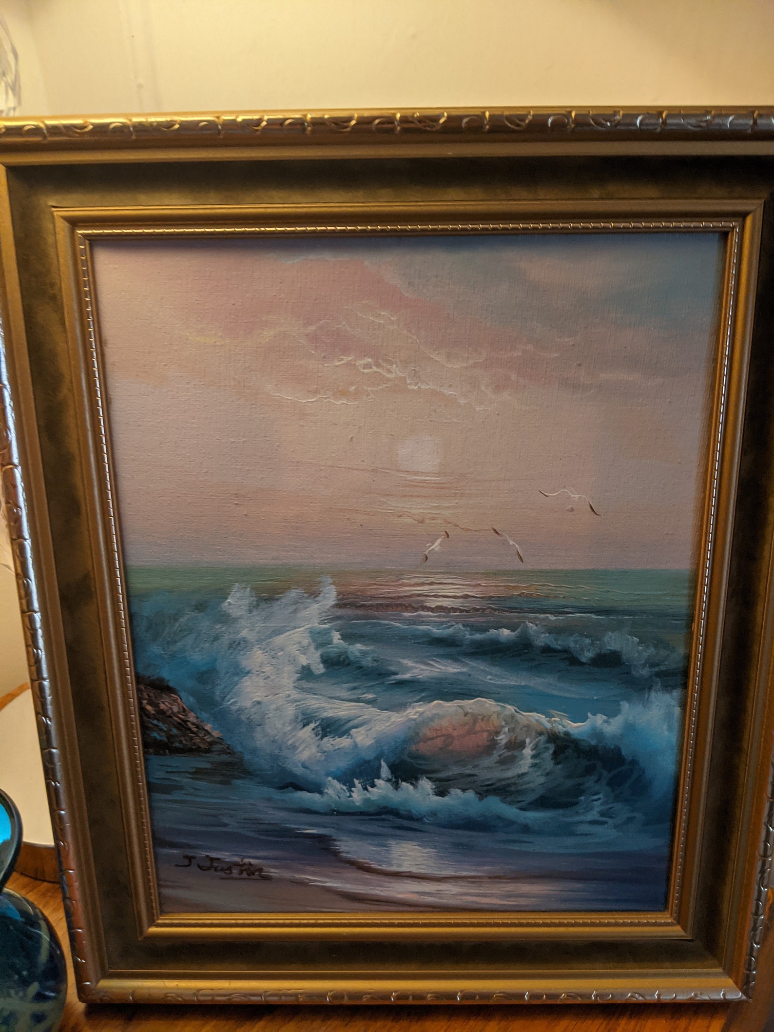 J.justin Original Signed Oil on Canvas Painting - Etsy