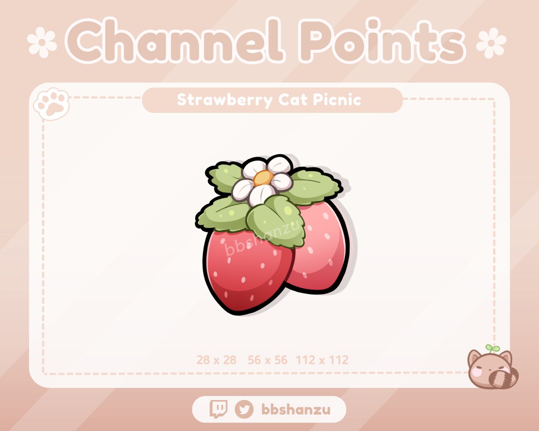 Strawberries Twitch Channel Points | Twitch Discord Icon | Twitch ...