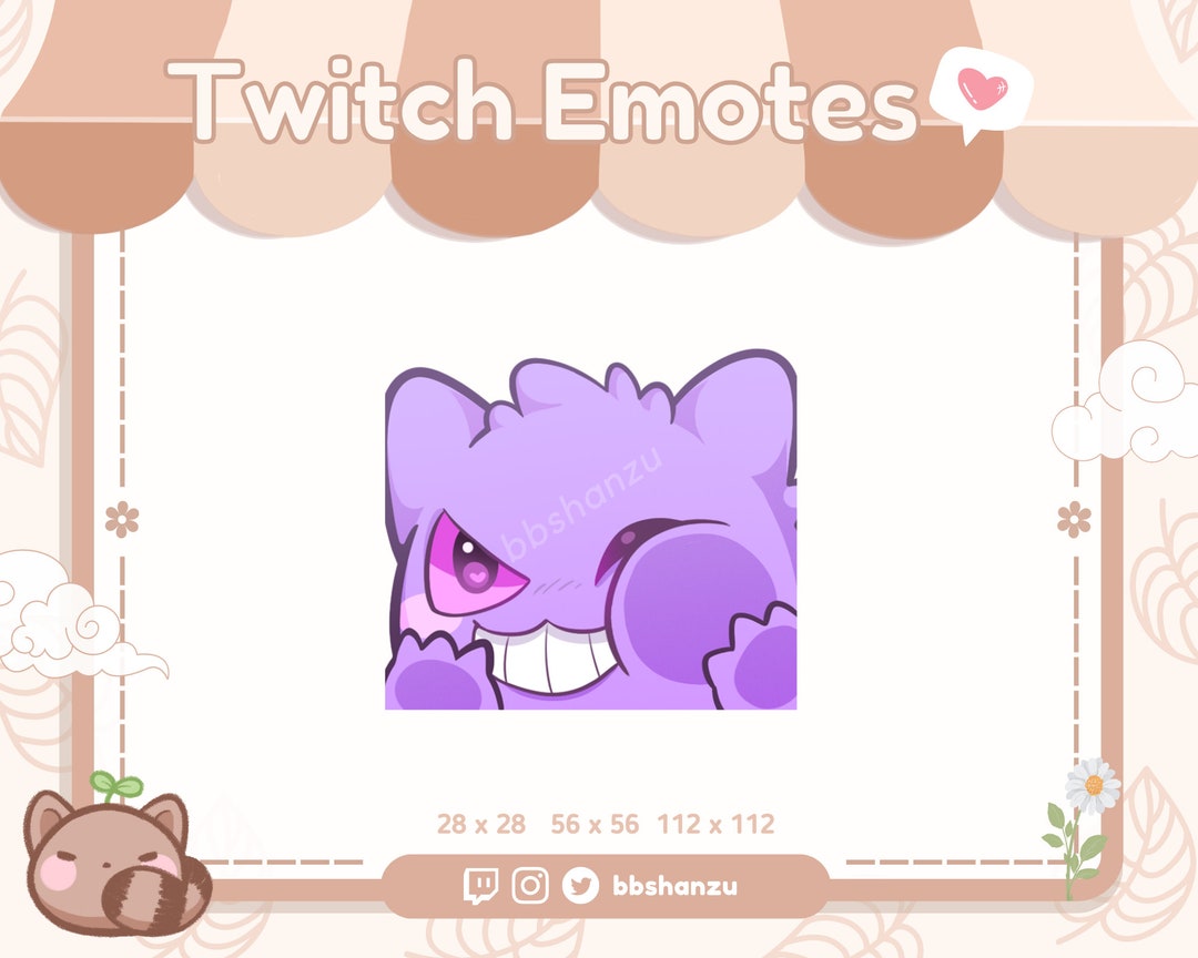 GENGAR Splat Pokémon Twitch Discord Emotes Twitch Graphics - Etsy