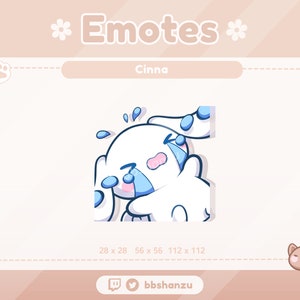 Crying White Plush Cinnamon Puppy | Twitch Discord Emotes | Twitch ...