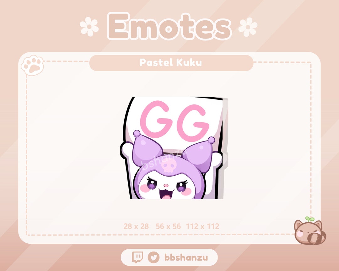 GG Pastel Purple Plush Bunny | Twitch Discord Emotes | Twitch Graphics ...