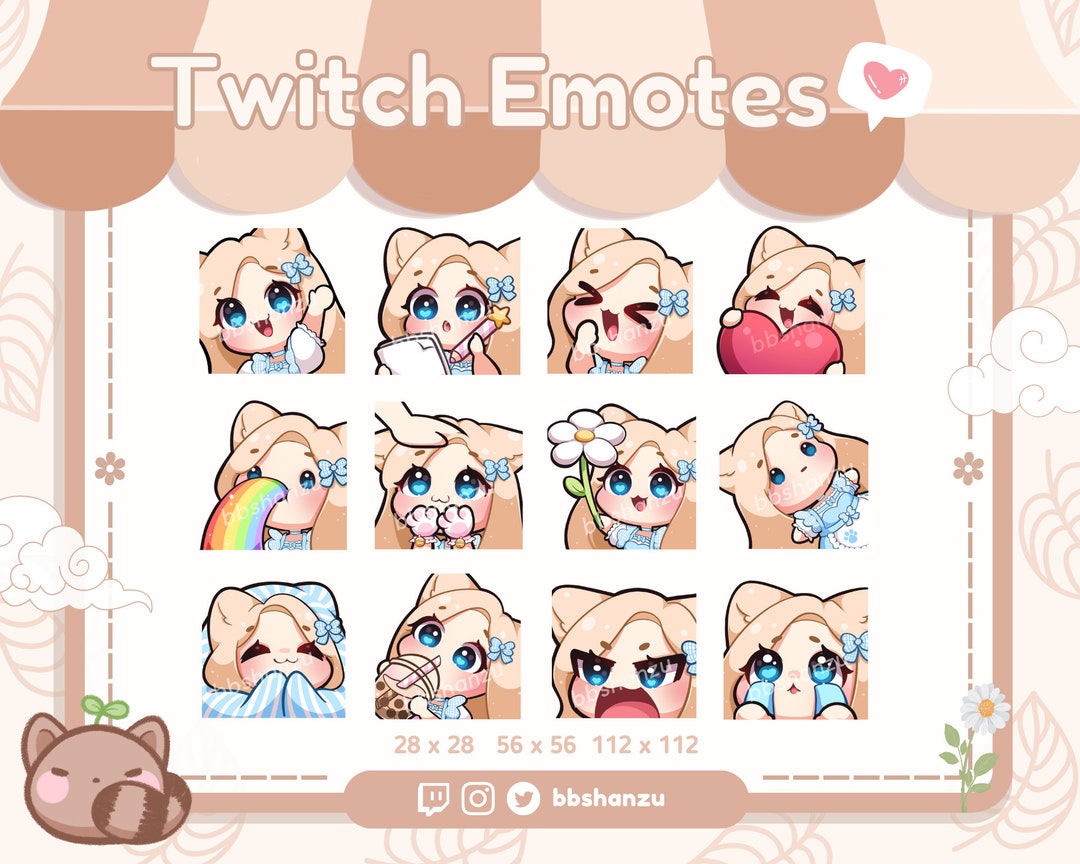Blonde Cat Girl Maid Twitch Discord Emotes Twitch Graphics - Etsy