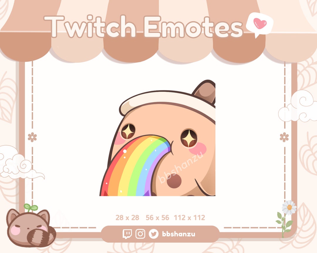 Rainbow Vomit Boba Plush Twitch Discord Emotes Twitch - Etsy