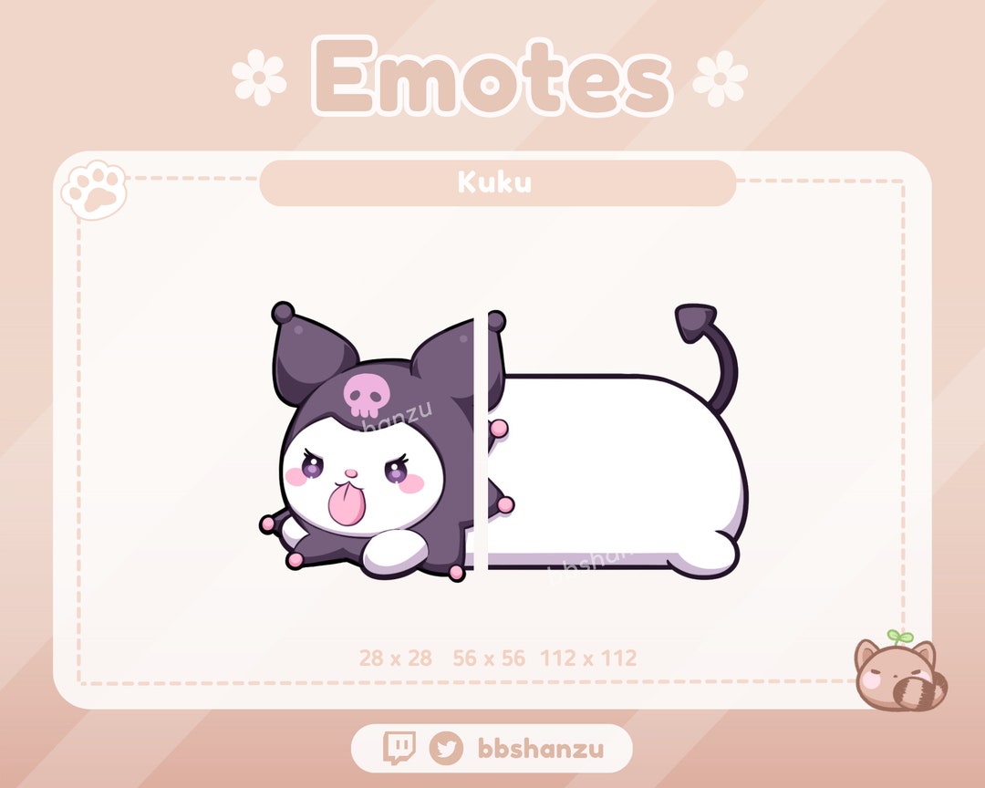 Long Dark Plush Bunny | Twitch Discord Emotes | Twitch Graphics - Etsy