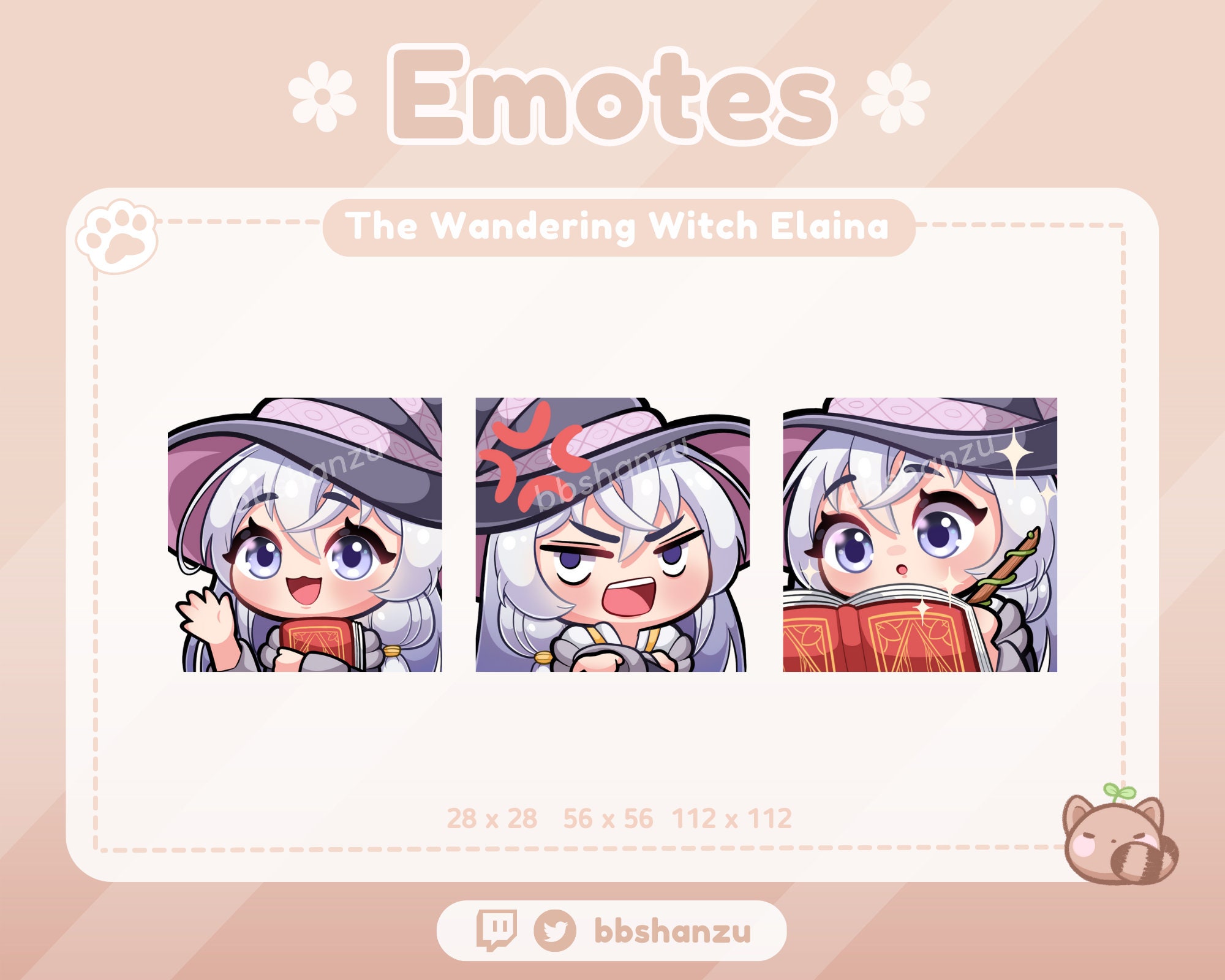 The Wandering Witch Elaina Emotes | Twitch Discord Emotes | Twitch ...
