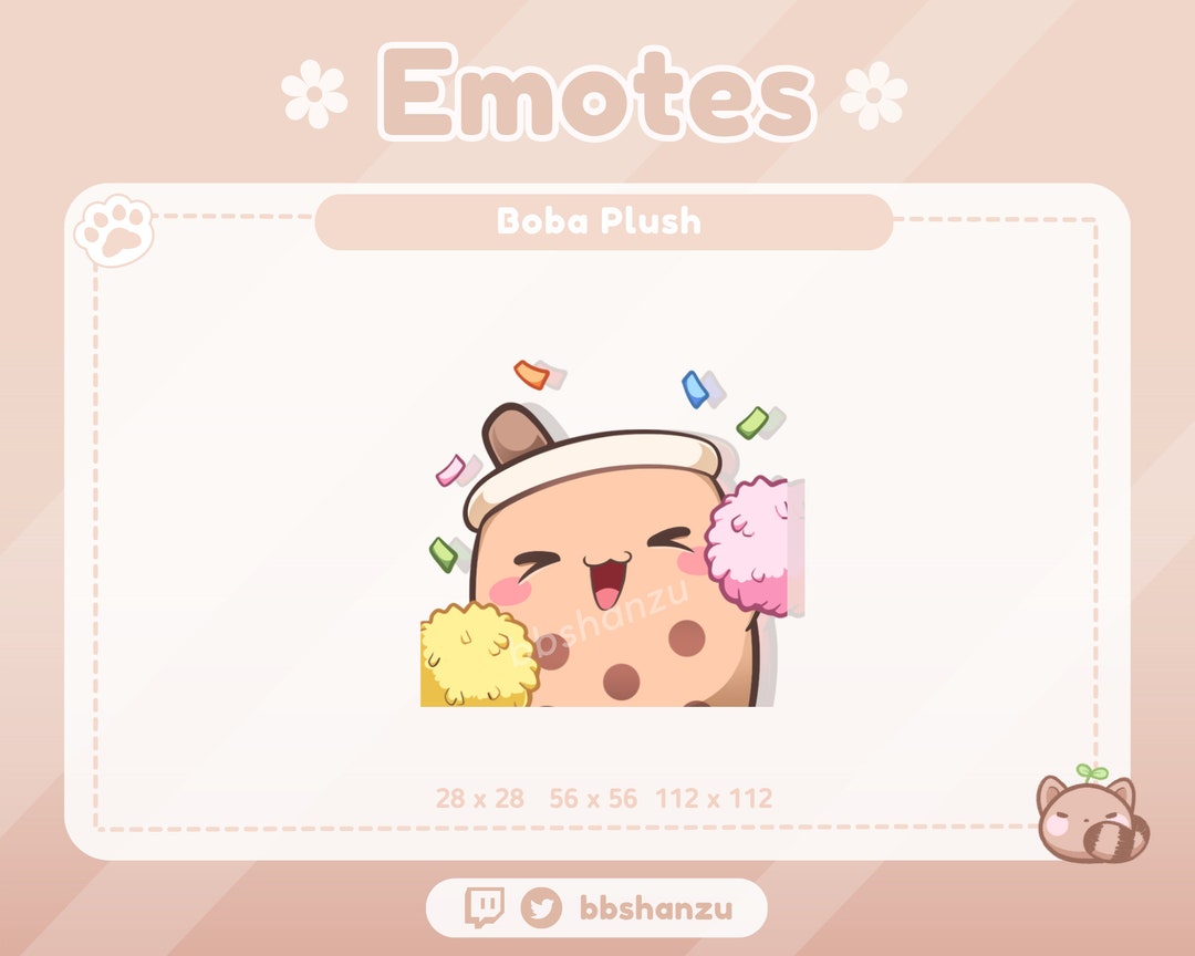 Cheer Boba Plush | Twitch Discord Emotes | Twitch Graphics - Etsy