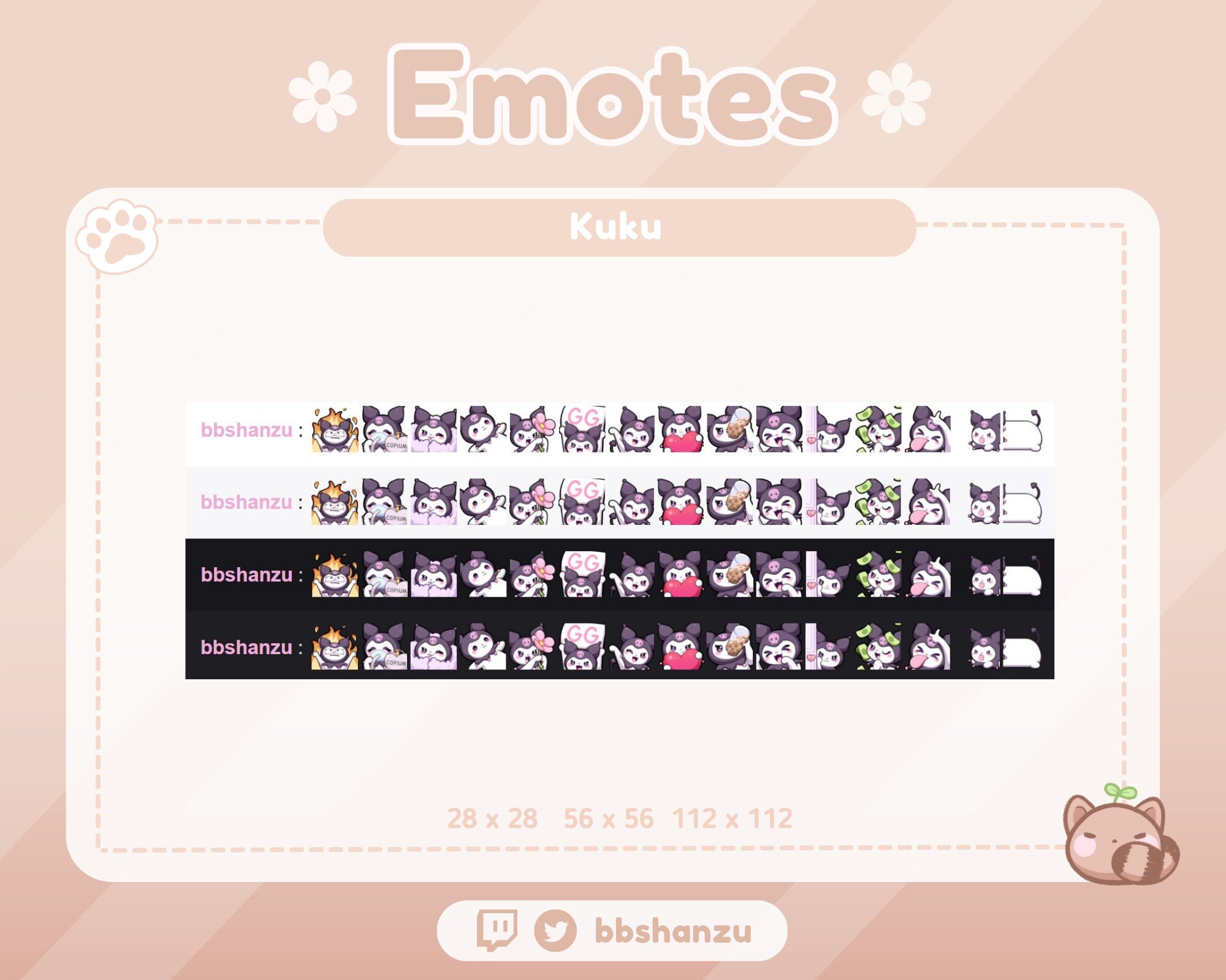 Copium Dark Plush Bunny Twitch Discord Emotes Twitch Graphics - Etsy
