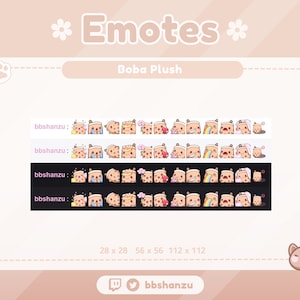 Sulking Boba Plush | Twitch Discord Emotes | Twitch Graphics - Etsy