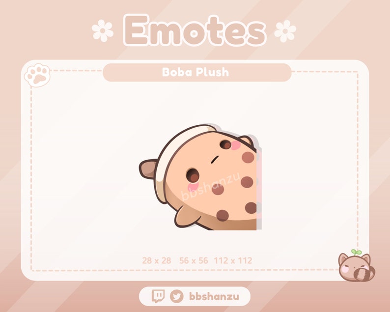 Ded Boba Plush | Twitch Discord Emotes | Twitch Graphics - Etsy