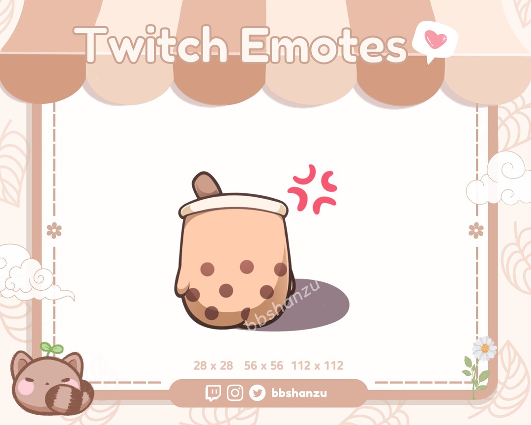 Sulking Boba Plush Twitch Discord Emotes Twitch Graphics - Etsy