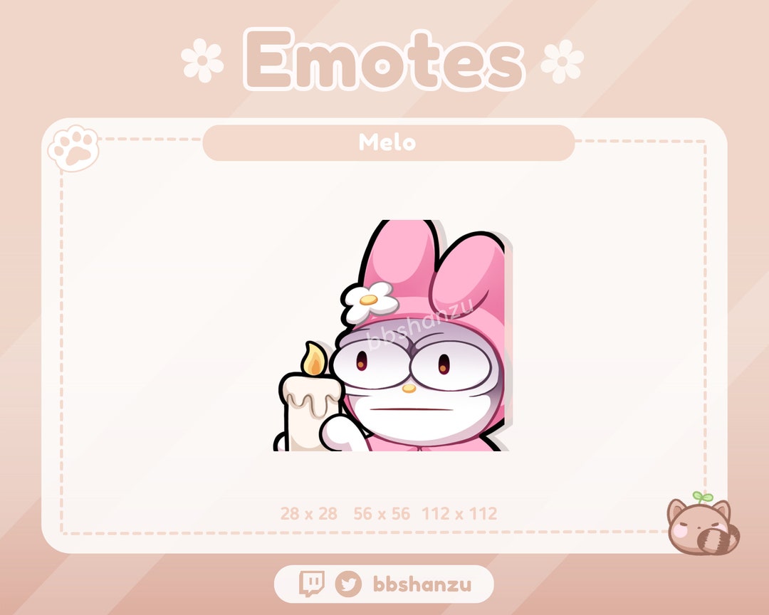 Cursed Pink Plush Bunny | Twitch Discord Emotes | Twitch Graphics - Etsy