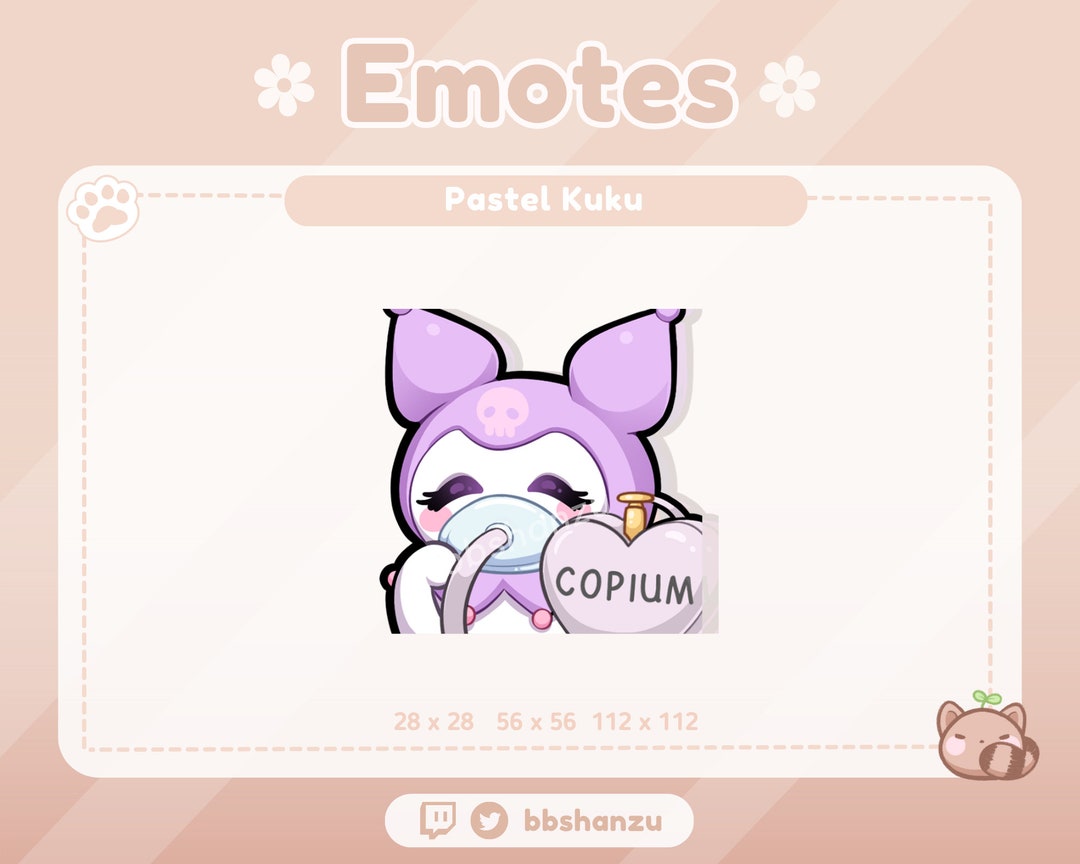 Copium Pastel Purple Plush Bunny | Twitch Discord Emotes | Twitch ...