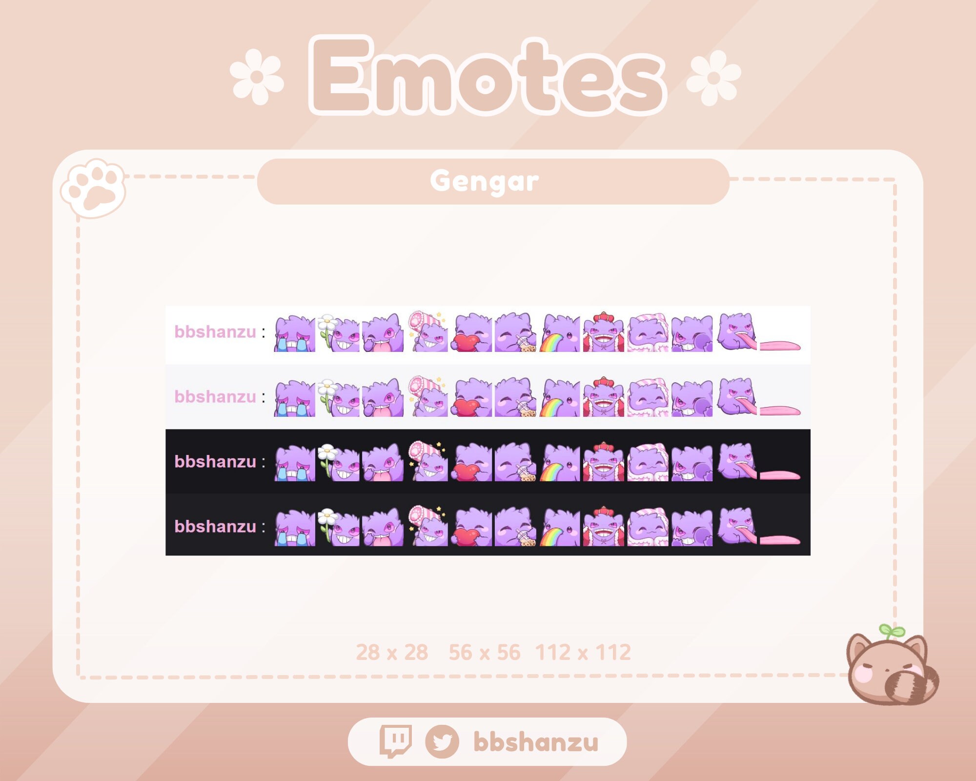 Rainbow Vomit GENGAR Pokémon | Twitch Discord Emotes | Twitch Graphics ...