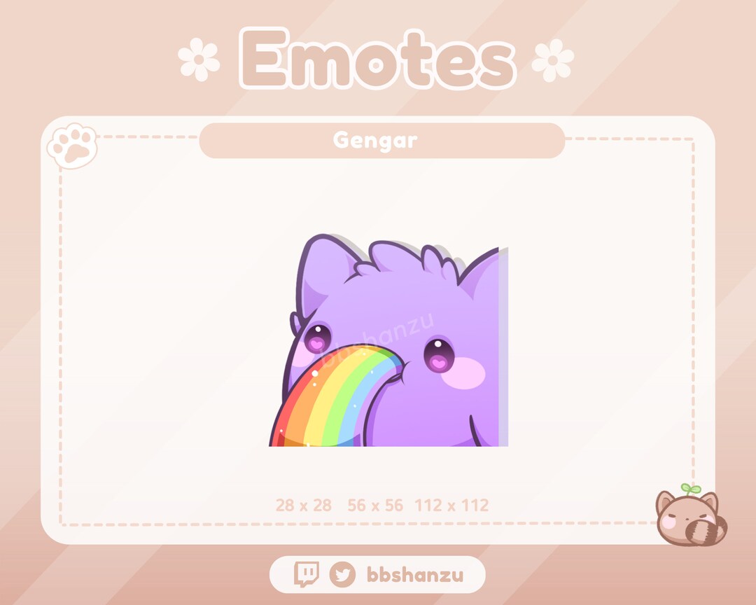 Rainbow Vomit GENGAR Pokémon | Twitch Discord Emotes | Twitch Graphics ...