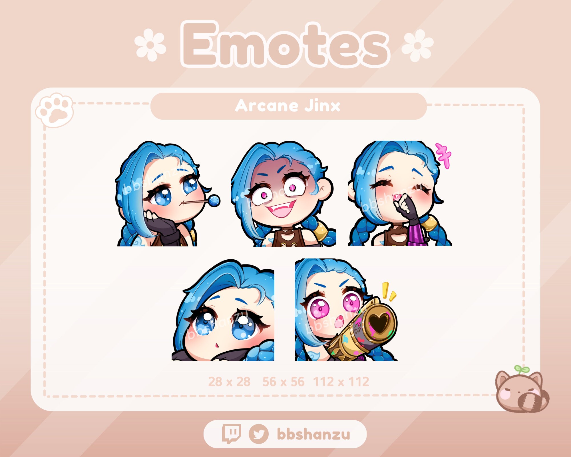 ARCANE JINX League of Legends | Twitch Discord Emotes | Twitch Graphics ...