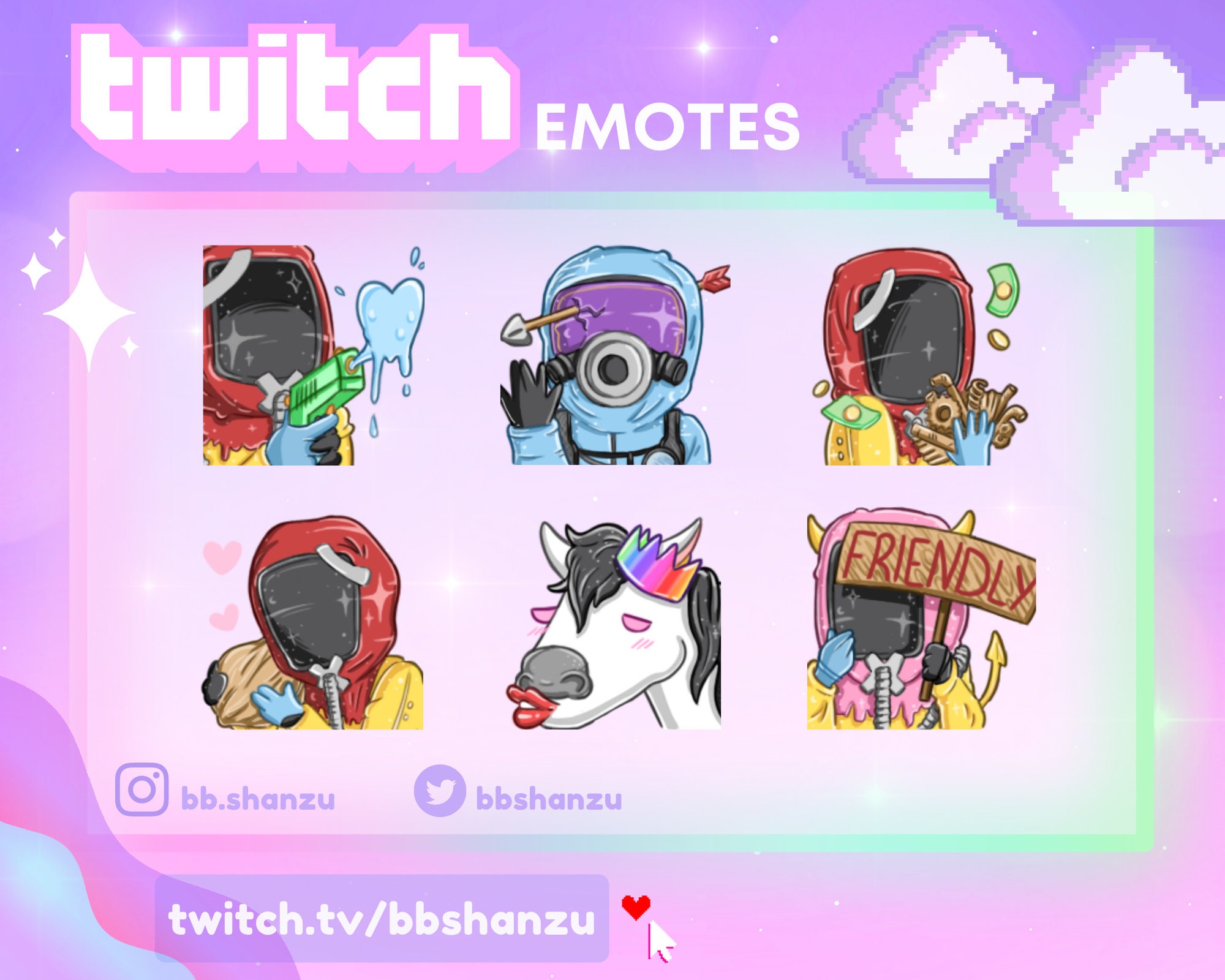 RUST Twitch Discord Emotes Twitch Graphics | Etsy
