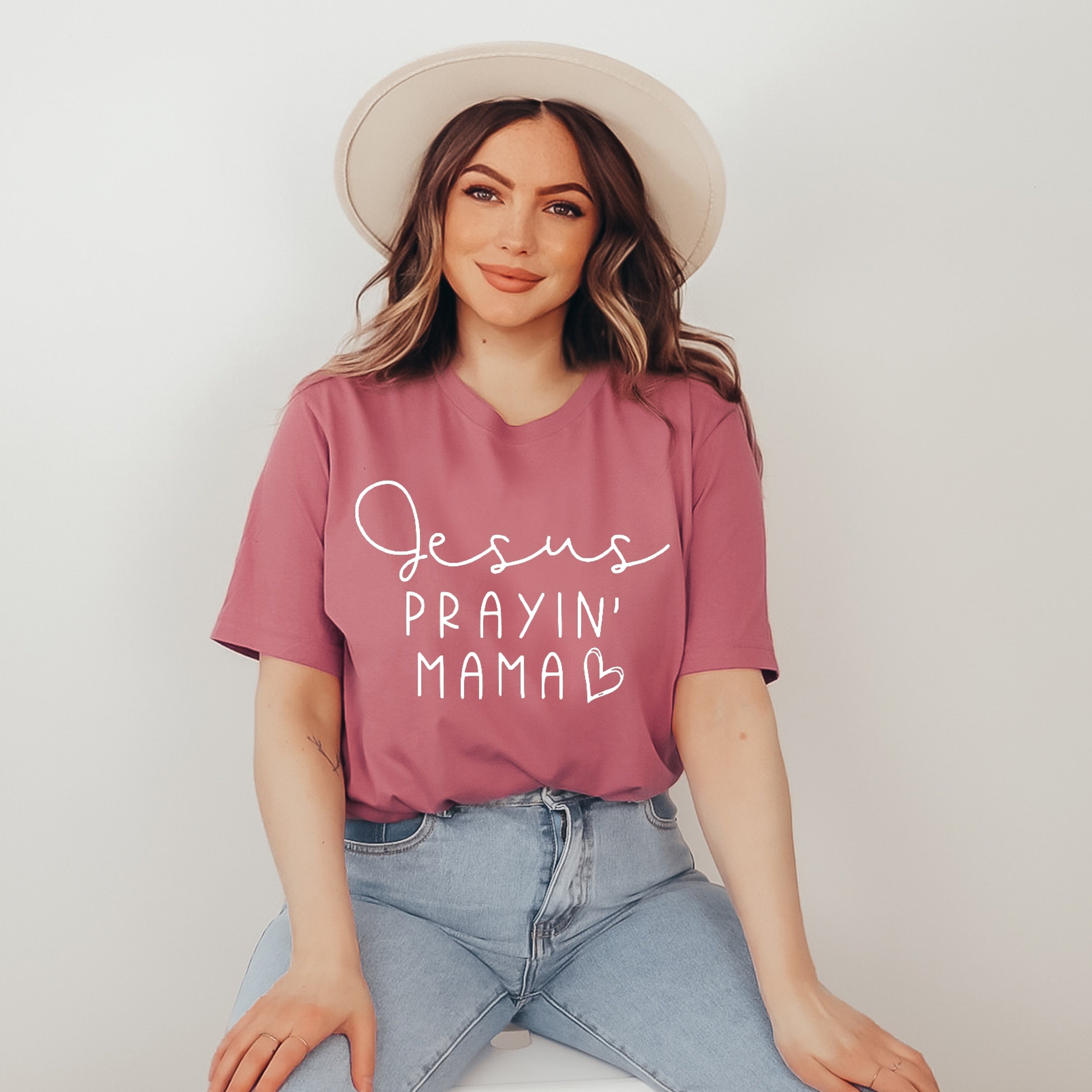 Jesus Praying Mama Shirt | Strong Mama | Spiritual Mama | Grateful Mama ...
