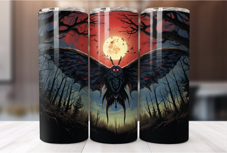 20oz Skinny Tumbler, PNG File, Digital Download, Mothman in the Woods ...