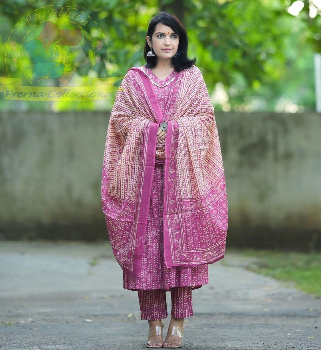 Pakistani Bohemian Birthday Party Wear Cotton Fabric Printed - Etsy
