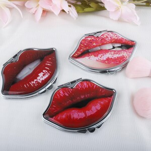 Personalized Lip Shaped Mirror,pocket Mirror With Custom Name ...