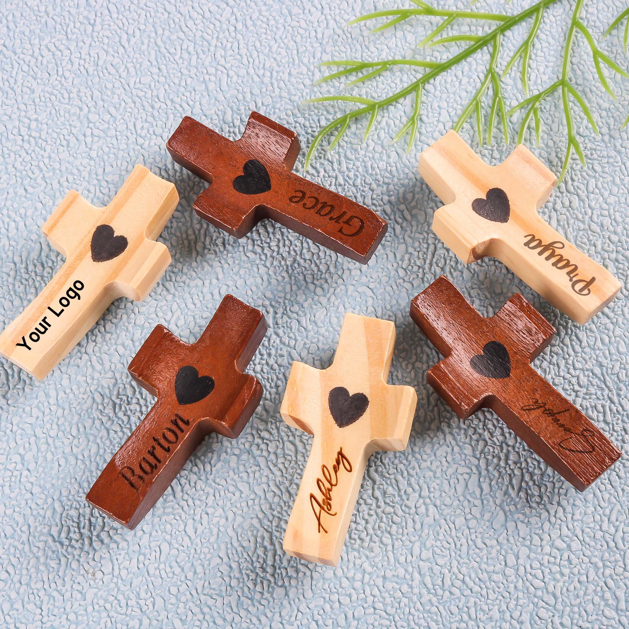 Personalized Wooden Pocket Cross: Comforting Fidget Prayer Gift ...