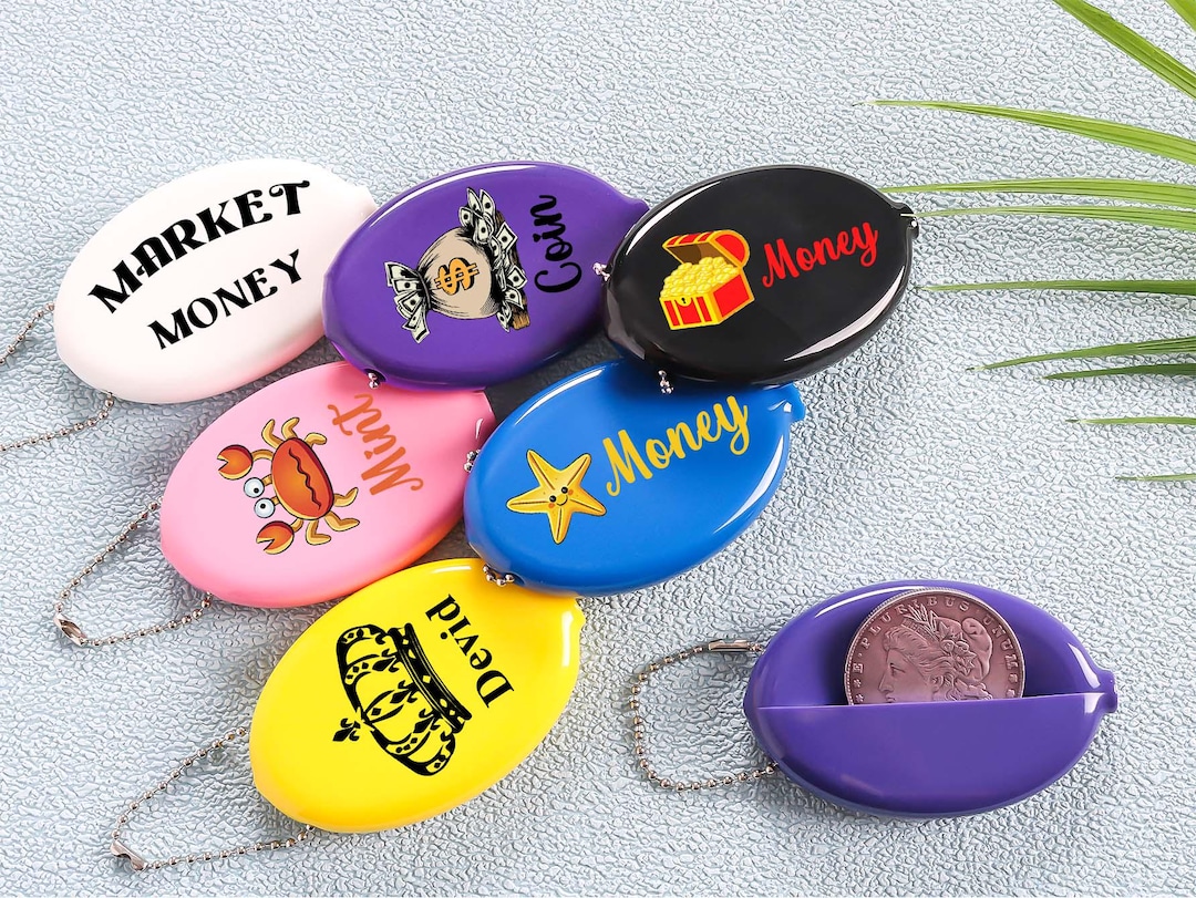 Personalized Squeeze Coin Pouch: Custom Rubber Keychain Coin Purse - Etsy
